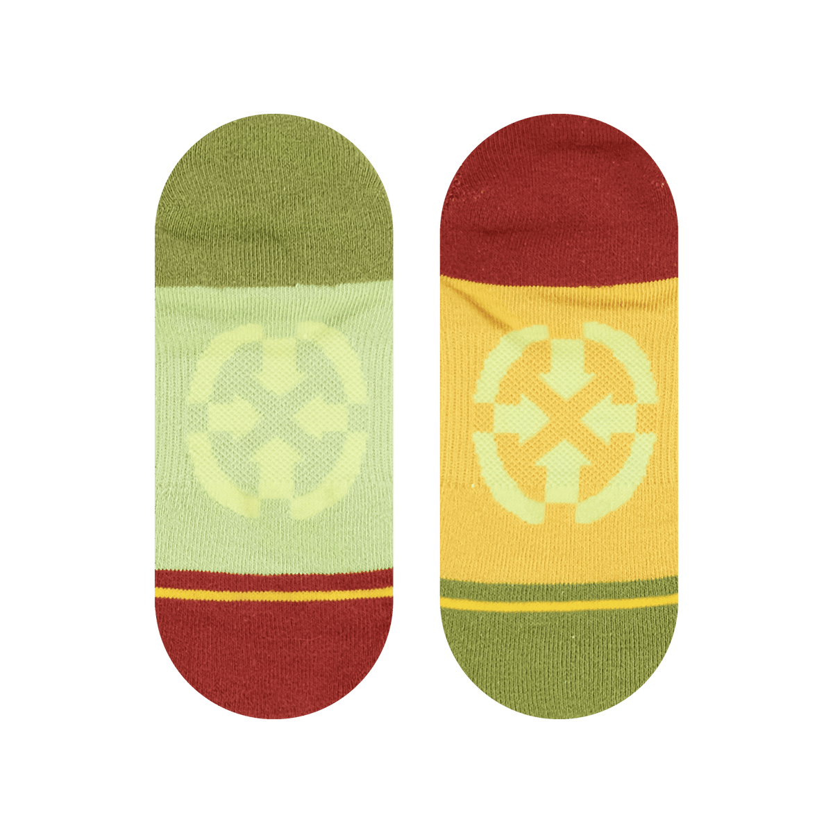 Sunflower Stripe No Show | Unisex No Show Socks | MERGE4