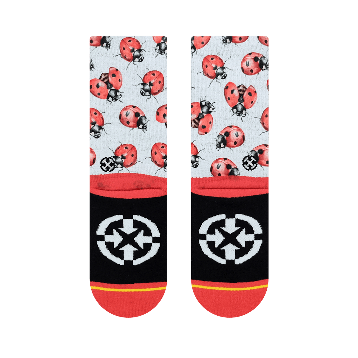 Hanna Minck Lady Bugs Youth Crew Socks | Cool Socks for Kids | MERGE4